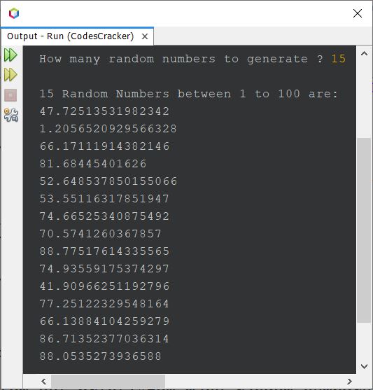 Java Program To Generate Random Numbers