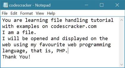 PHP File Handling (I/O)